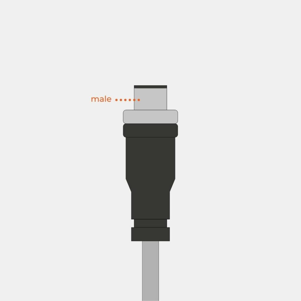 M12 Male Connector - Sensemore
