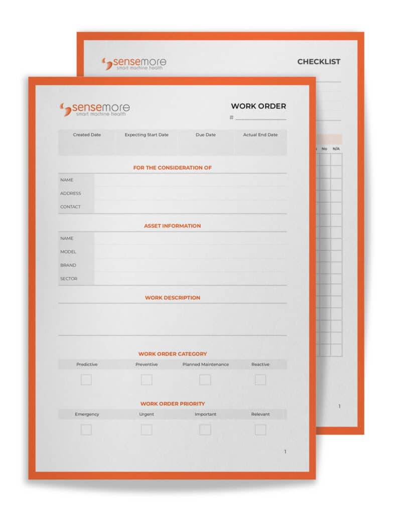 Corrective Work Order Template for Maintenance
